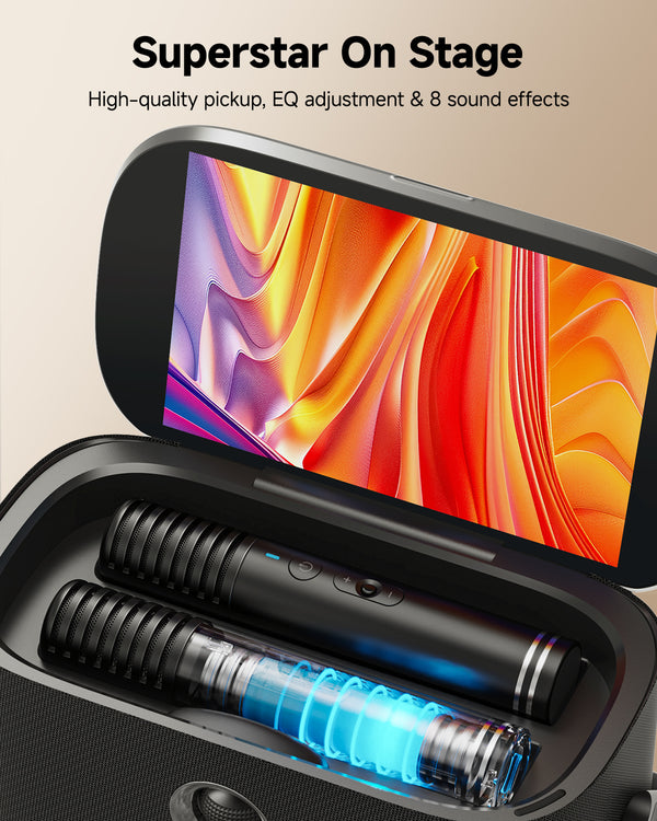 Ikarao Shell S2 - Portable Karaoke Machine for Adults＆Kids with ...